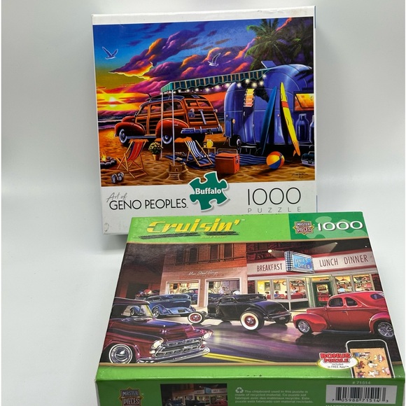 Toys | Puzzle Cruisin Route 66 Phils Diner 100 Piece Jigsaw Puzzle ...